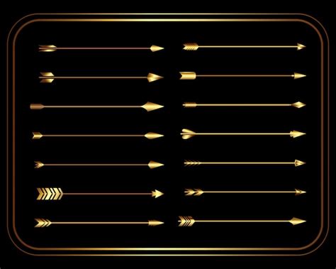 Golden Arrow Vectors And Illustrations For Free Download