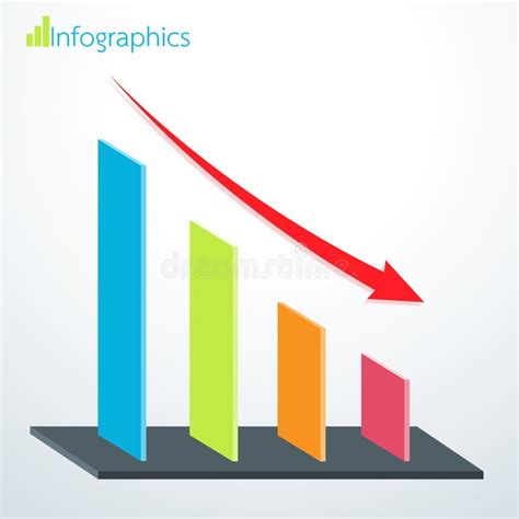 Business Bar Graph Down Stock Vector Illustration Of Layout 96772883