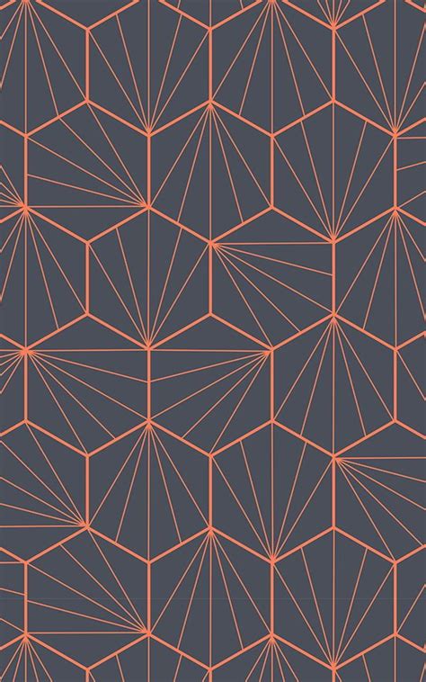 Hexagon Shape Wallpaper Geometric Style Muralswallpaper Geometric