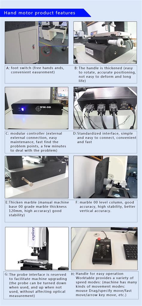 نظام قياس رؤية الصورة البصرية اليدوية Vms 2d نظام قياس الفيديو 3d Cnc