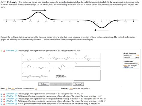 Solved Problem Two Pulses Are Started On A Chegg Com