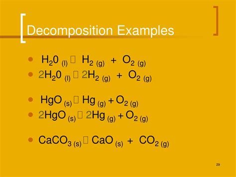 Real Life Examples Of Decomposition Chemical Reactions At Francisco