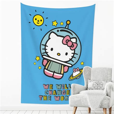 Hello Kitty Tapestry Aesthetic Cute Room Decor Tapestry Birthday