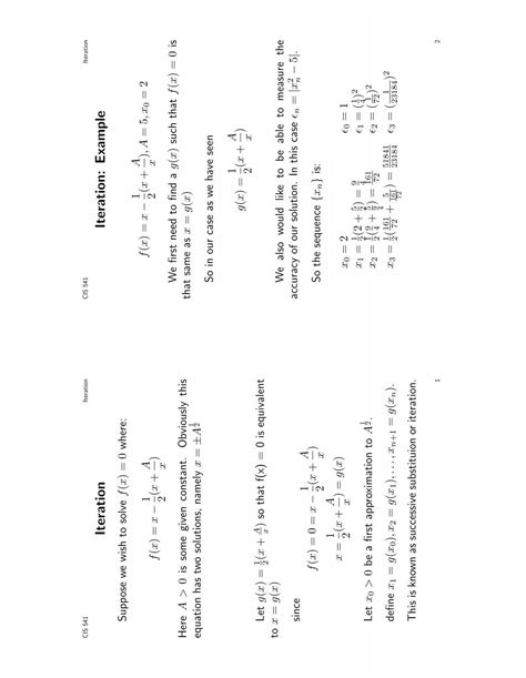 Iteration Iteration Example