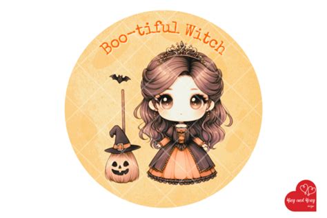 Retro Halloween Witch Princess Clipart Graphic By Ying And Yong Design