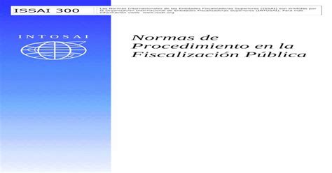 Normas De Procedimiento En La Fiscalización Púntraloriagob
