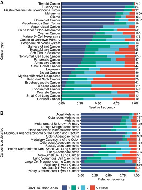 Distribution Of Braf Mutation Classes Across Cancer Types And Subtypes