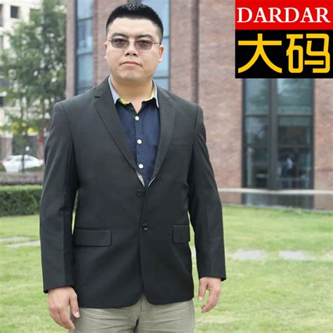 大码西服男加肥秋装胖子西装肥佬男装特大码黑色加肥加大商务正装 lysh1577