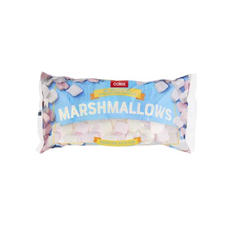 Buy Coles Pink And White Marshmallow Cubes 800g Coles