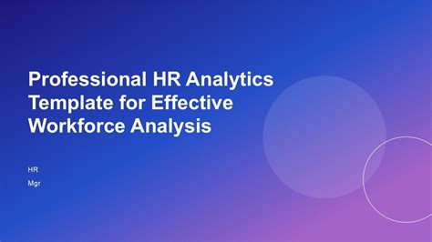 Professional Hr Analytics Template For Effective Workforce Analysis Ppt H