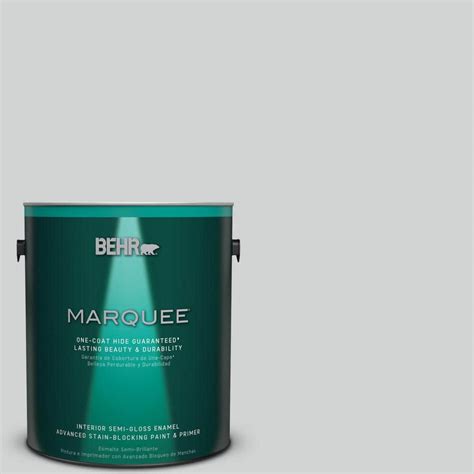 BEHR Premium Plus 1 Gal PPU26 11 Platinum Zero VOC Semi Gloss Enamel Interior Paint 305001