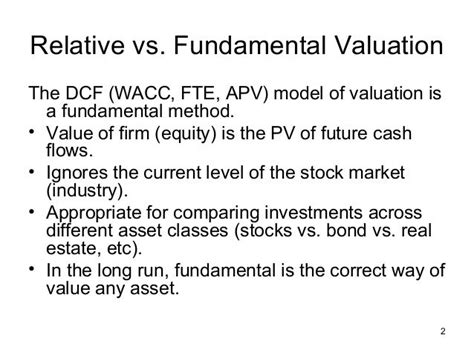Relative Valuation