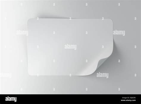 Rectangular White Sticker With Rounded Edges Stock Photo Alamy