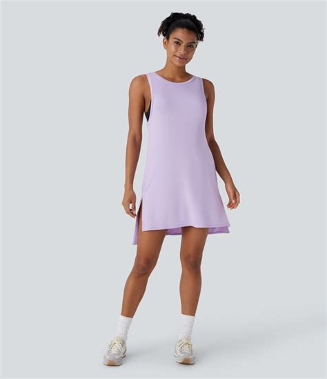 Mini Vestido Sin Espalda Abertura Tirante Fino De Mujer Halara