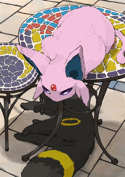 Aomon Yuuji7604 Espeon Umbreon Nintendo Pokemon Highres Animal