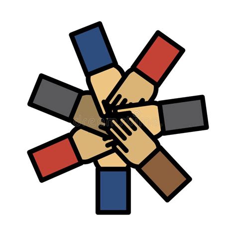 Unity And Teamwork Icon Stock Vector Illustration Of Cooperation 240428487