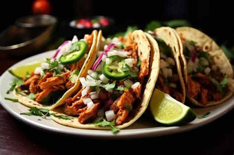 Premium Ai Image Chicken Tacos Mexican Street Style Mexican Recipe
