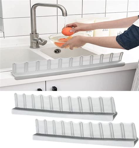 Hukimoyo Kitchen Sink Water Splash Guard Barrier Silicone Strong