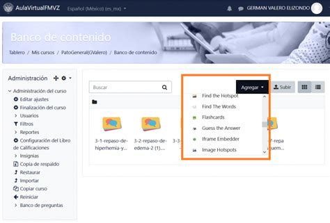 Archivo H5p Nombres En Ingles En Banco De Contenido Png Moodledocs