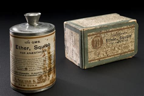 Unopened Metal Bottle Of Ether In Cardboard Box Science Museum Group