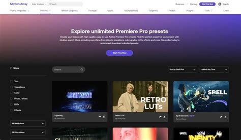 Motion Array Platform Pilihan Untuk Templat Video Preset And Lainnya