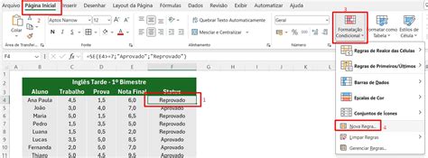 Como Fazer No Excel Aprovado E Reprovado Ninja Do Excel