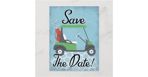Golf Save The Date Golf Party Golfing Event Announcement Postcard