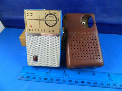 Mitsubishi Model 6x 145 Transistor Radio Blue Case Working