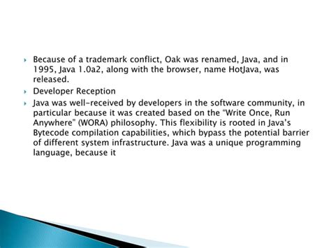 The History And Future Of Java Programming Language Ppt