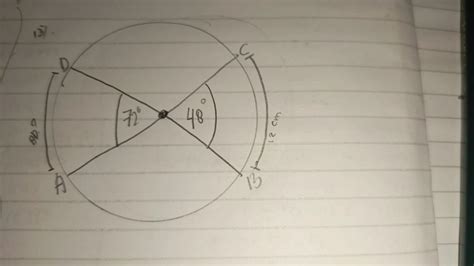 The Image Contains A Circle With Two Chords Intersecting Inside The