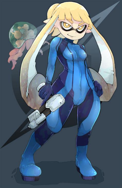 Safebooru 1girl Blonde Hair Blush Bodysuit Company Connection Cosplay Crossover Gloves Gun