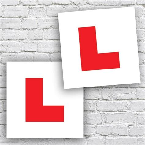 2 X Learner Sticker L Plate Stickers Legal Learner Driver Sticker Self Adhesive