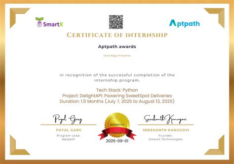 Internship Python Backenddevelopment Delightapi Smartx Aptpath