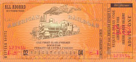 Imagem Vetorial Do Antigo Bilhete De Trem Ferroviário Ocidental