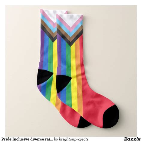 Pride Inclusive Diverse Rainbow Lgbtq Gay Flag Socks Zazzle Gay