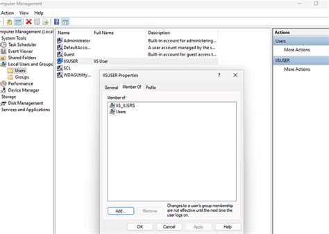 IIS Manager Could Not Update SSL Settings Insufficient Permissions