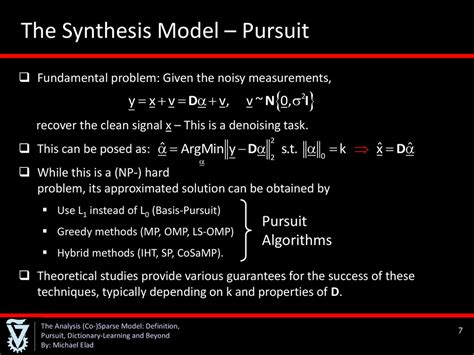 The Analysis Co Sparse Model Origin Definition And Pursuit Ppt