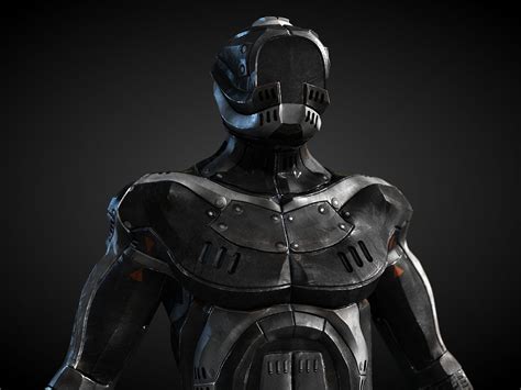 Futuristic Humanoid Cyborg Free 3d Model Obj Dae Fbx Free3d