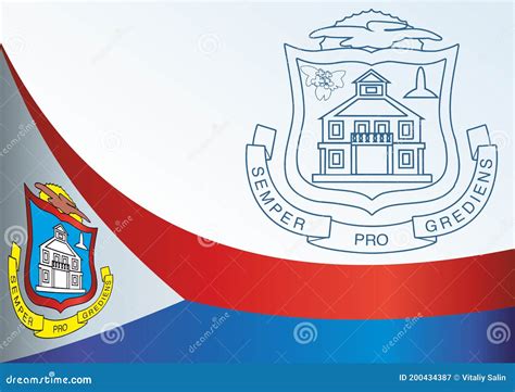 Bandeira De Sint Maarten País Constituinte Do Reino Dos Países Baixos