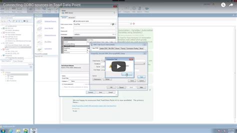 Creating Odbc Connections In Toad Data Point
