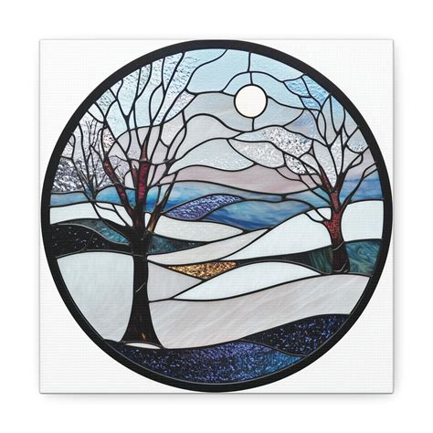 Winter Stained Glass Patterns Stained Glass Winter Trees Stained