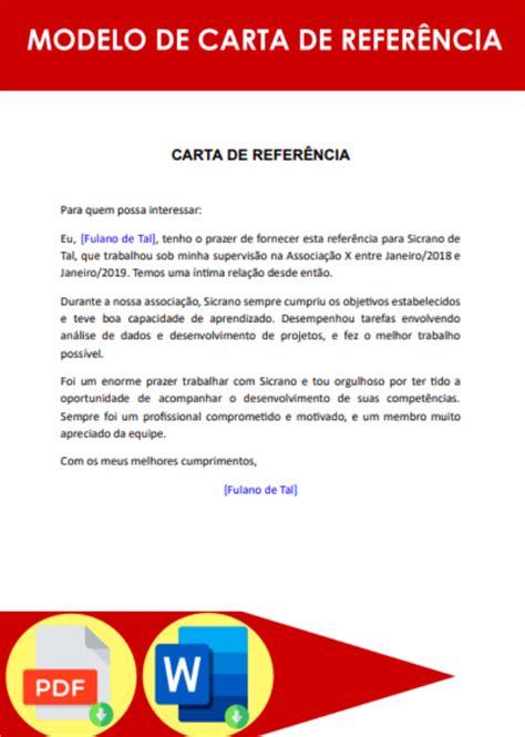 Review Of Modelo De Carta De Referencia Personal Word