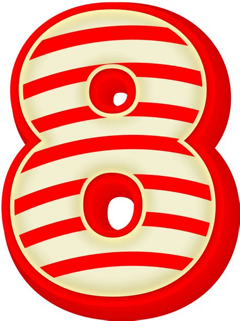 Number 8 Red Gold 3d Alphabet Lettering 46635593 Png