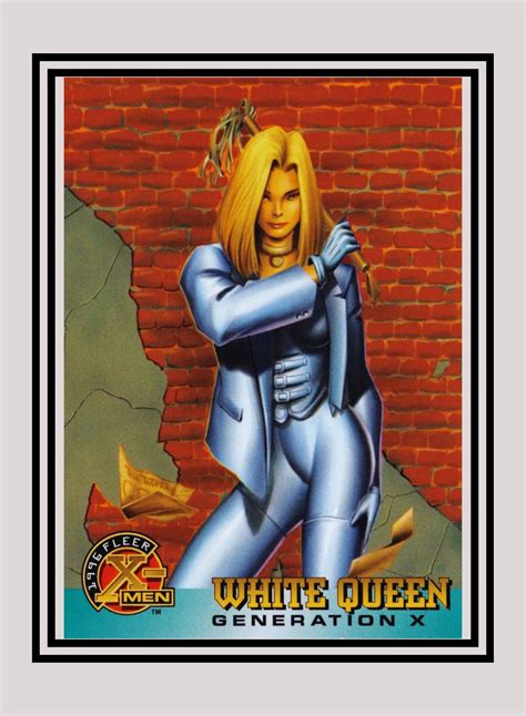 Marvel 1x White Queen Base 038 1996 Fleer X Men Kawaiii Sushi