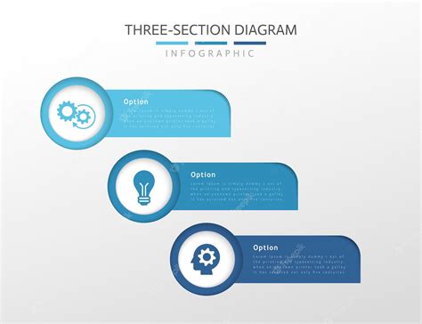 Premium Vector Three Section Diagram Infographics