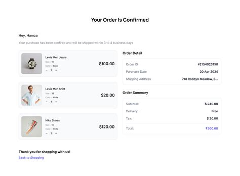 Tailwind Css Order Confirmation Pagedone