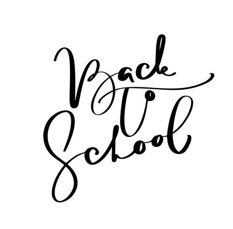 Retour à Lécole Main Calligraphie Brosse Lettrage Texte Phrase D