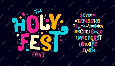 Premium Vector Vibrant Holi Festival Alphabet Spirited And Colorful