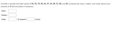Solved Consider A Sample With Data Values Of
