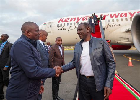 President Ruto Returns From Switzerland Using Kenya Airways Flight